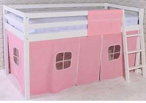 Midsleeper Cabin Bed & Pink Tent - Mid Sleepers